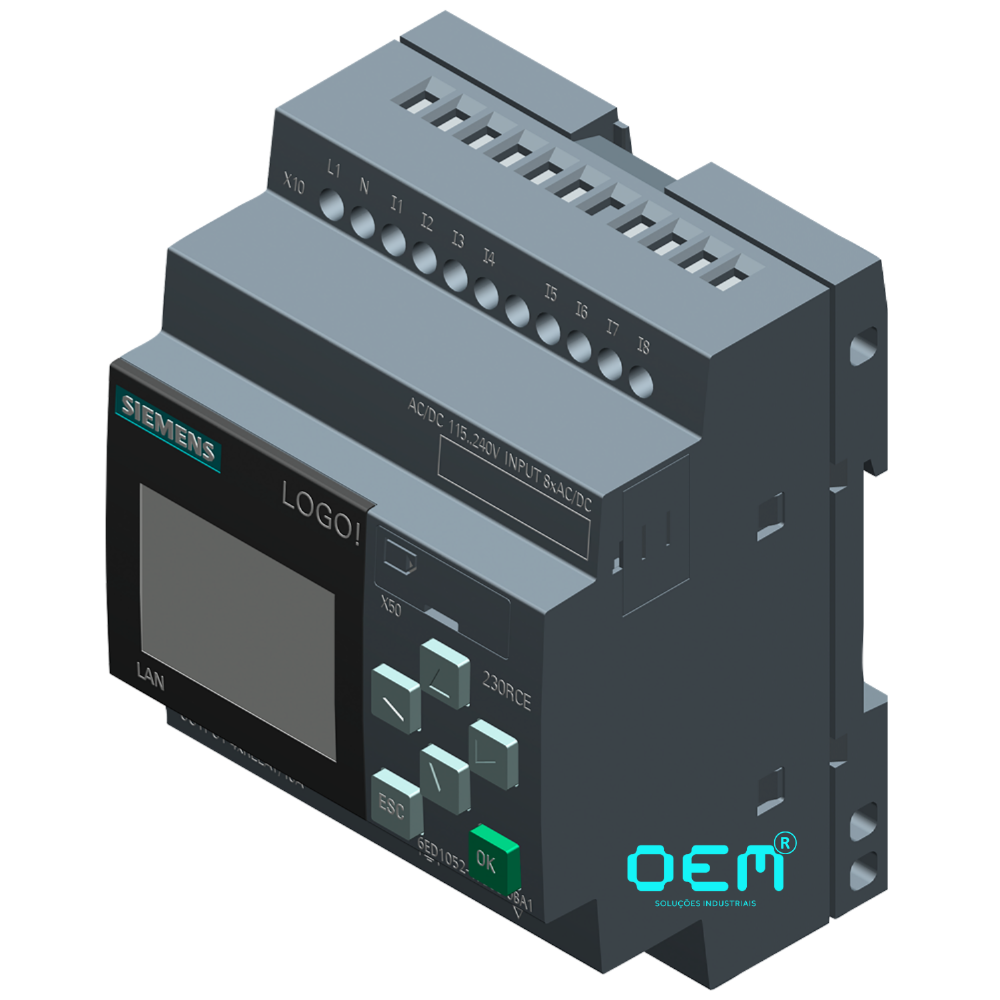 Módulo Lógico LOGO 230RCE 8DI/4DQ 400 BLOCKS COM DISPLAY - 6ED1052 ...